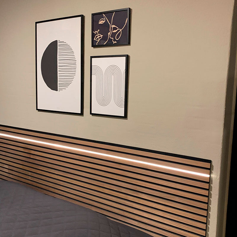 LEDexperten | Module Akustikpanel LED Lys Sæt i 3000K (240 cm) i Sort