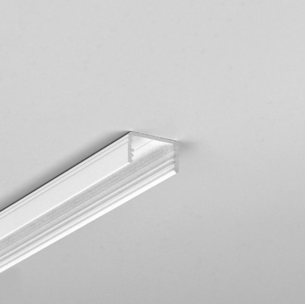 LEDexperten | UNI14 Hvid Alu Profil Til LED Strip (Model C3) - 2 Meter