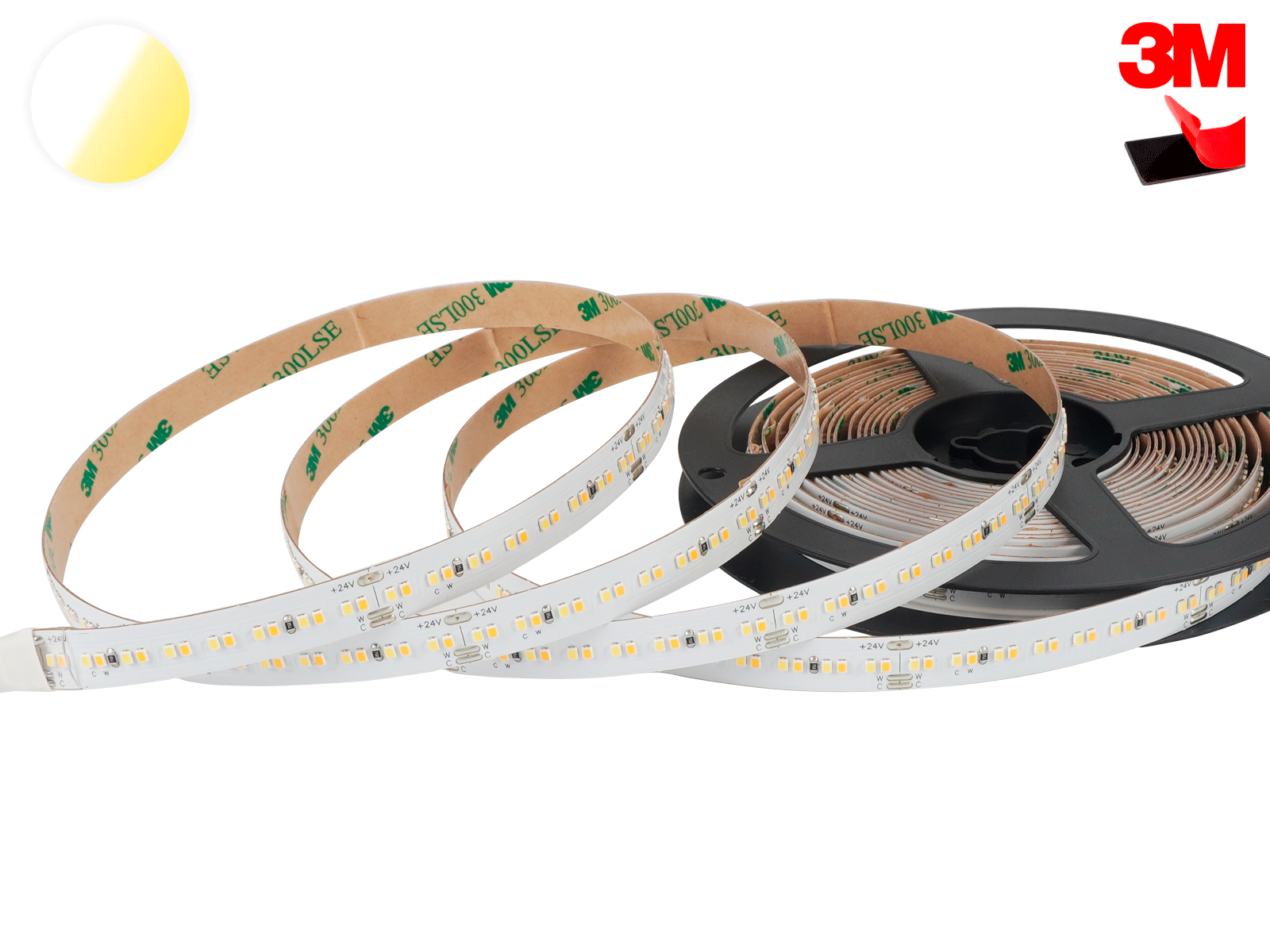 LEDexperten | LightMore Dim2Warm LED Strip 24V 20W/m Ra95 IP20 - 5 Meter