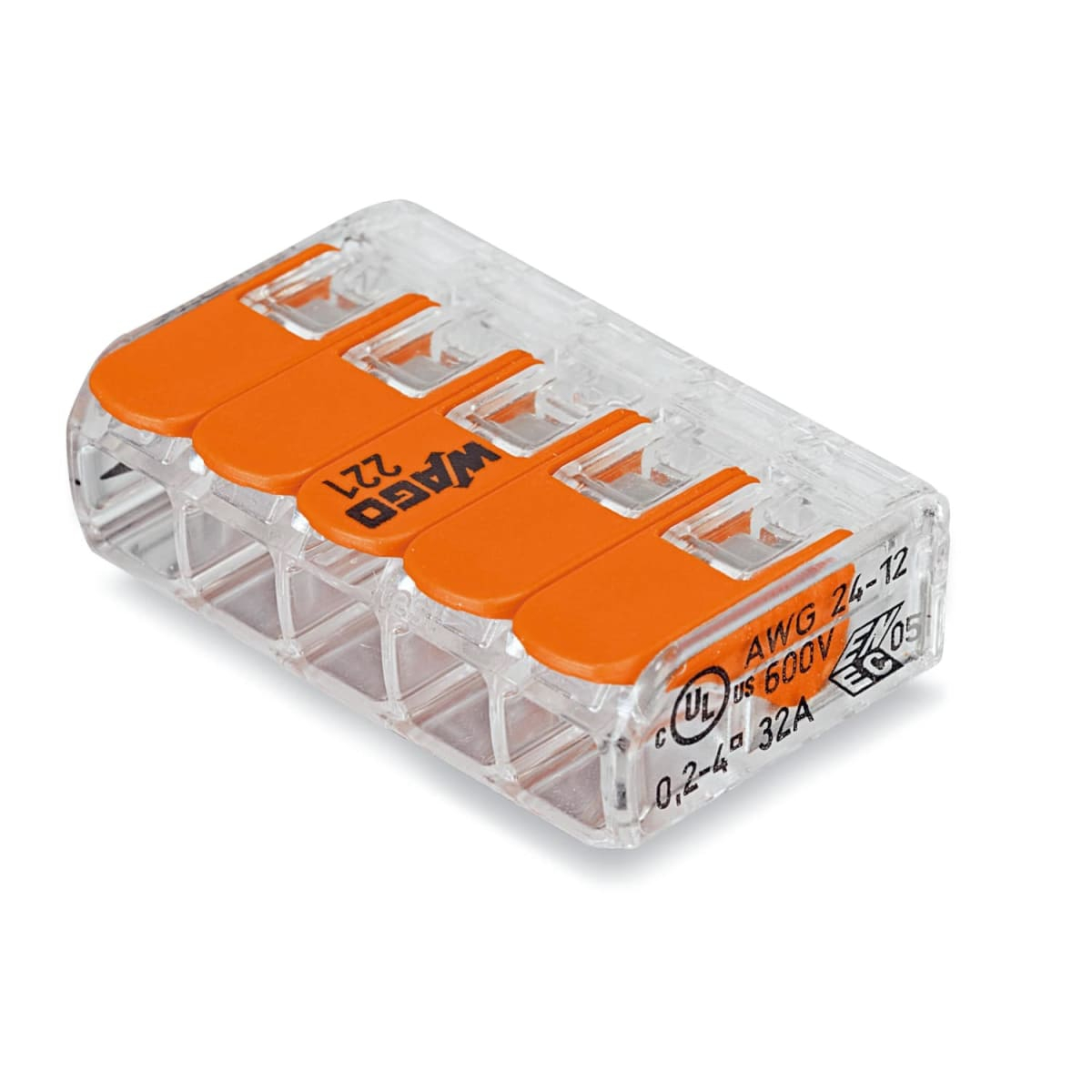LEDexperten | Fjeder Samlemuffe 5x0,2-4 mm² (5-250V) Halogenfri